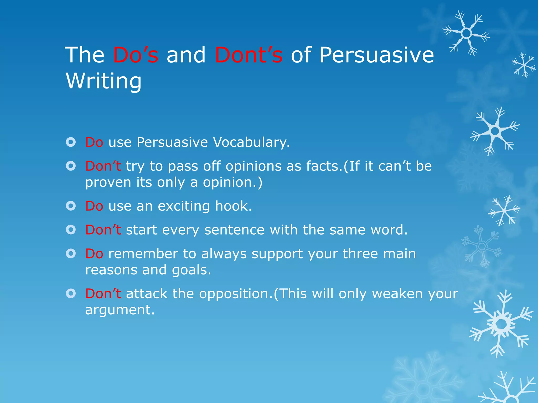 Persuasive essay tutorial | PPTX