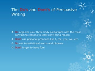 Persuasive essay tutorial | PPT