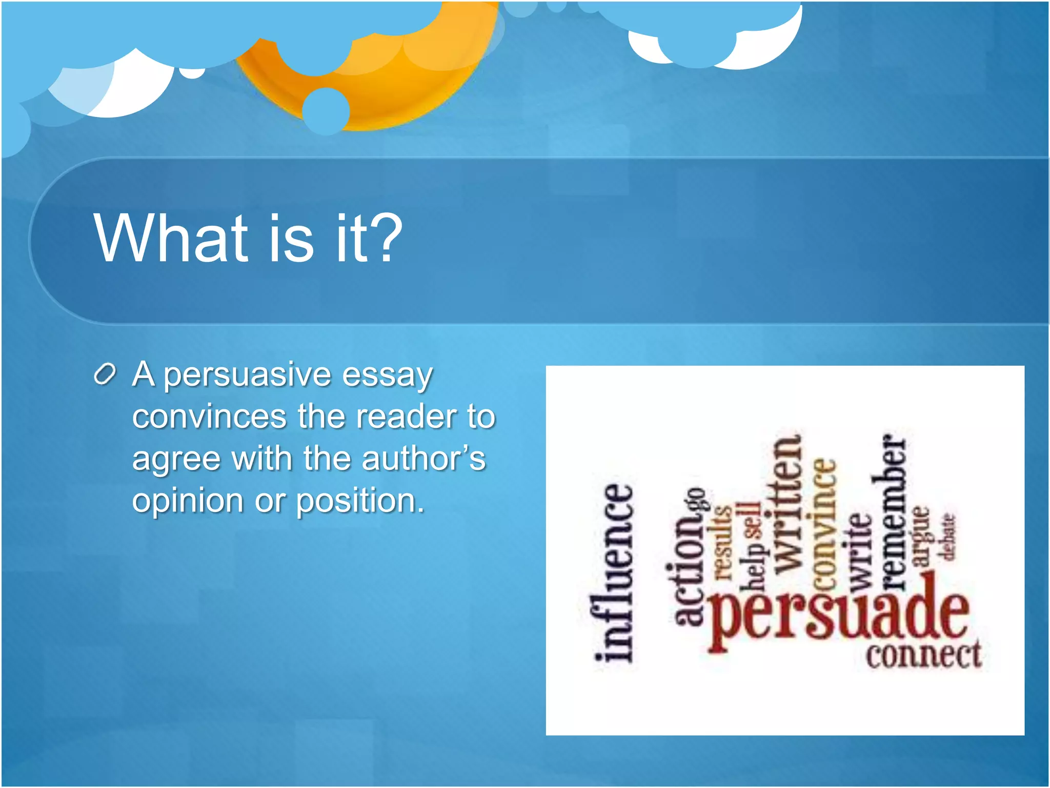 Persuasive intro | PPT