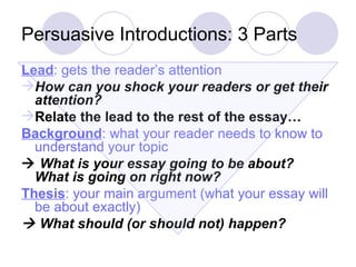 Persuasive introductions | PPT