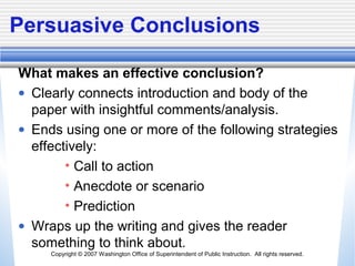 Persuasive Introductions & Conclusions | PPT | Resume Writing and ...