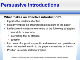 Persuasive Introductions & Conclusions | PPT | Resume Writing and ...