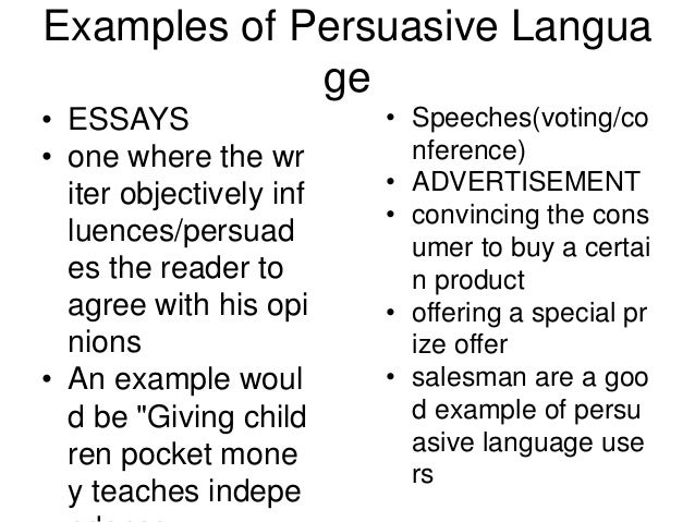 Persuasive language slides