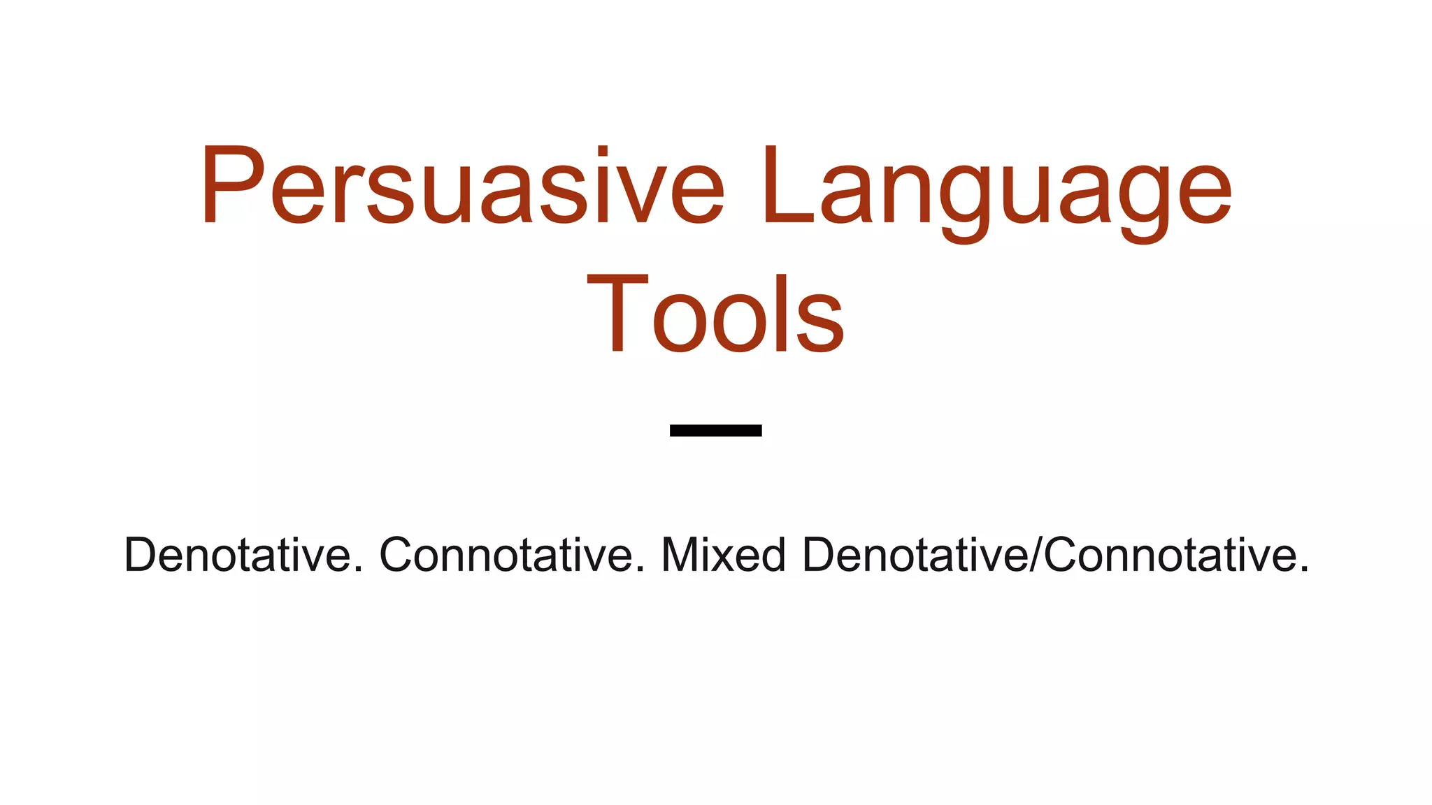 Persuasive Language Tools: Storyboard | PPT