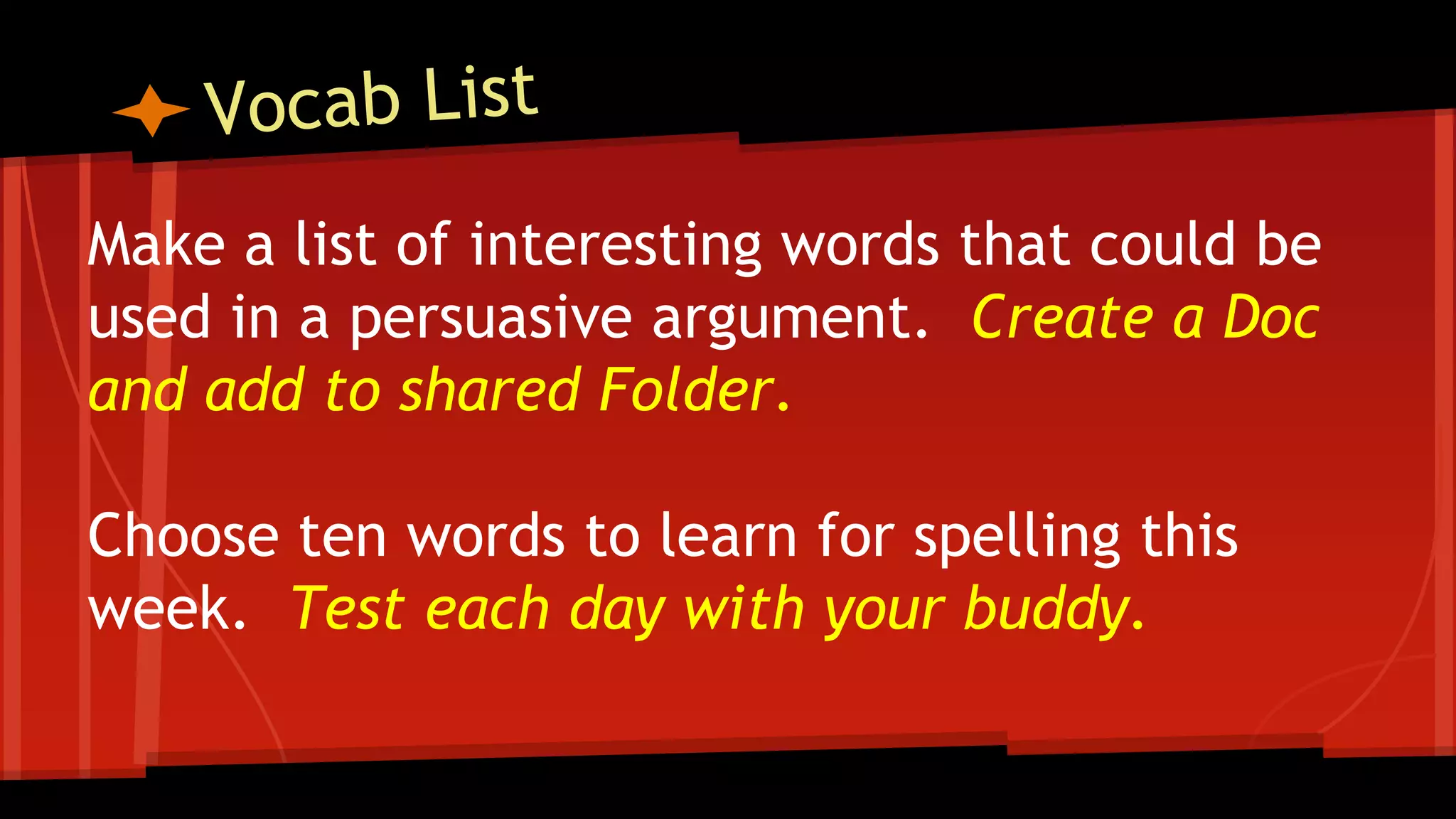 Persuasive literacy tasks | PPT