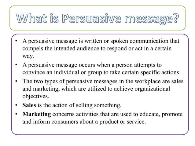 Persuasive message