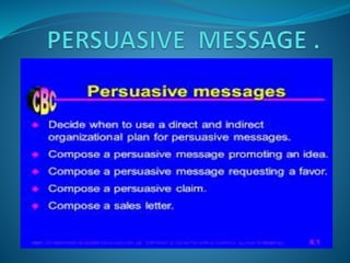 Persuasive message | PPTX | Sales | Business