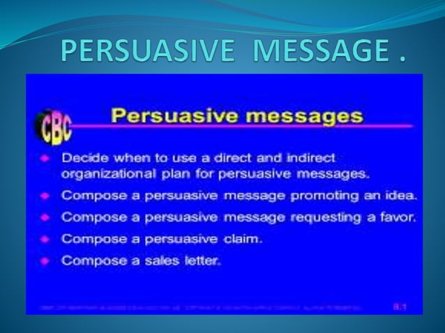 Persuasive message | PPTX | Sales | Business