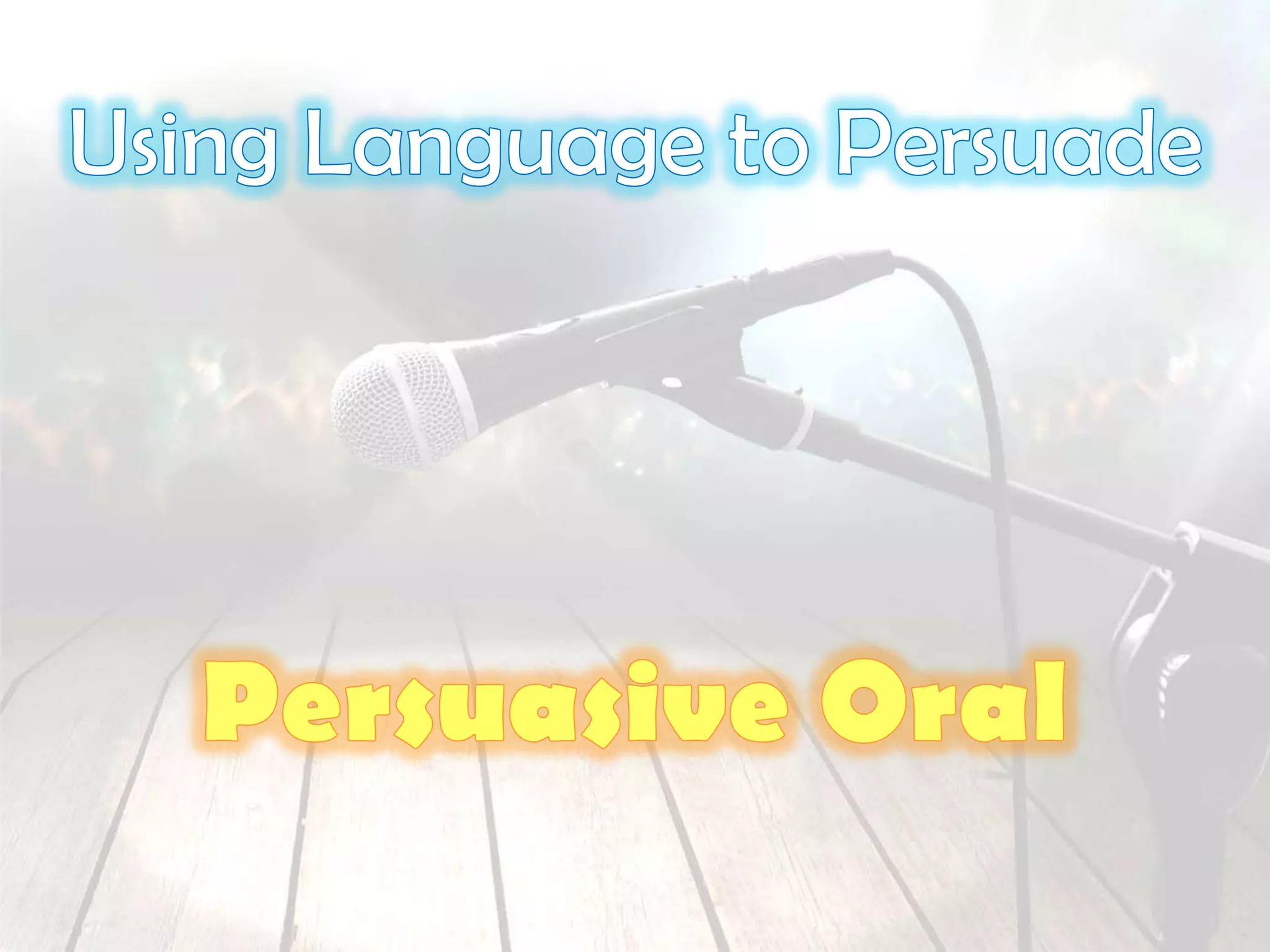 Persuasive Oral Presentation Introduction | PDF