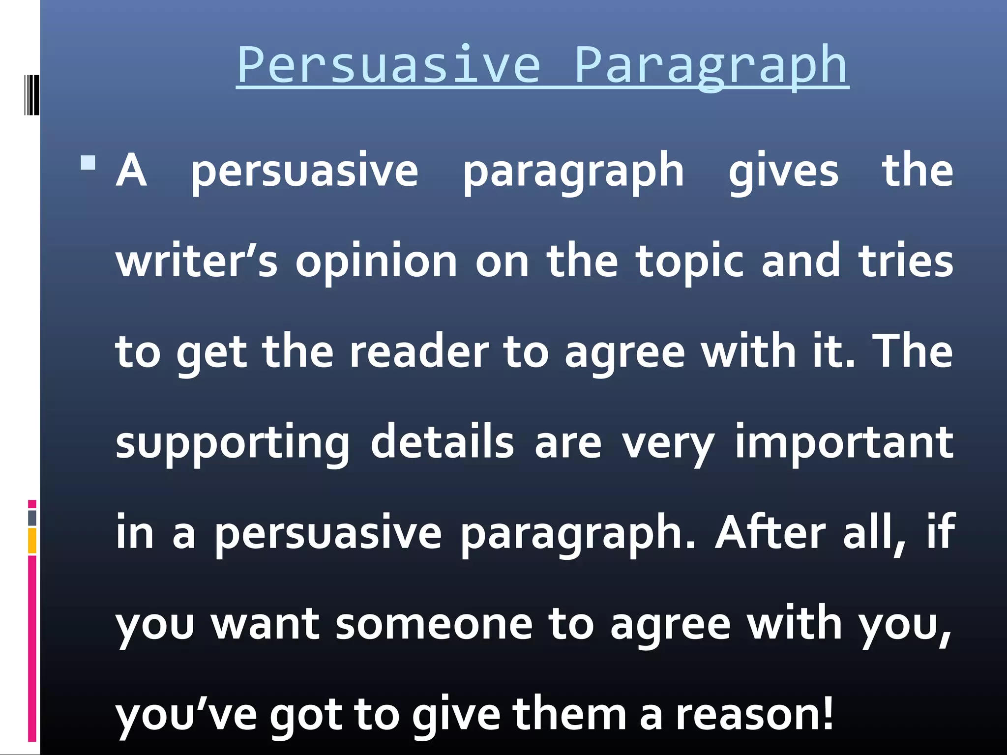 Persuasive paragraph 2016 (1) | PPT
