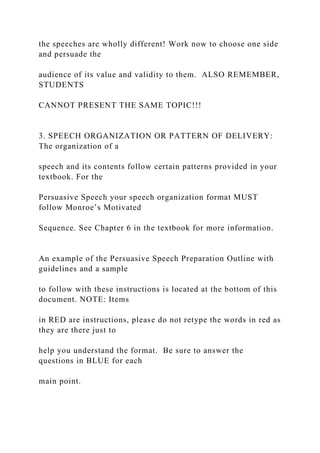 Persuasive Preparation Outline (20pts) & Speech Delivery (.docx