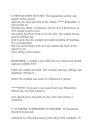 Persuasive Preparation Outline (20pts) & Speech Delivery (.docx