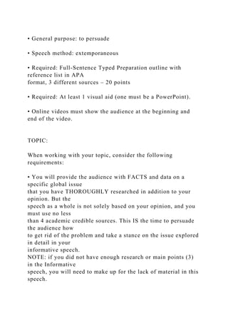 Persuasive Preparation Outline (20pts) & Speech Delivery (.docx