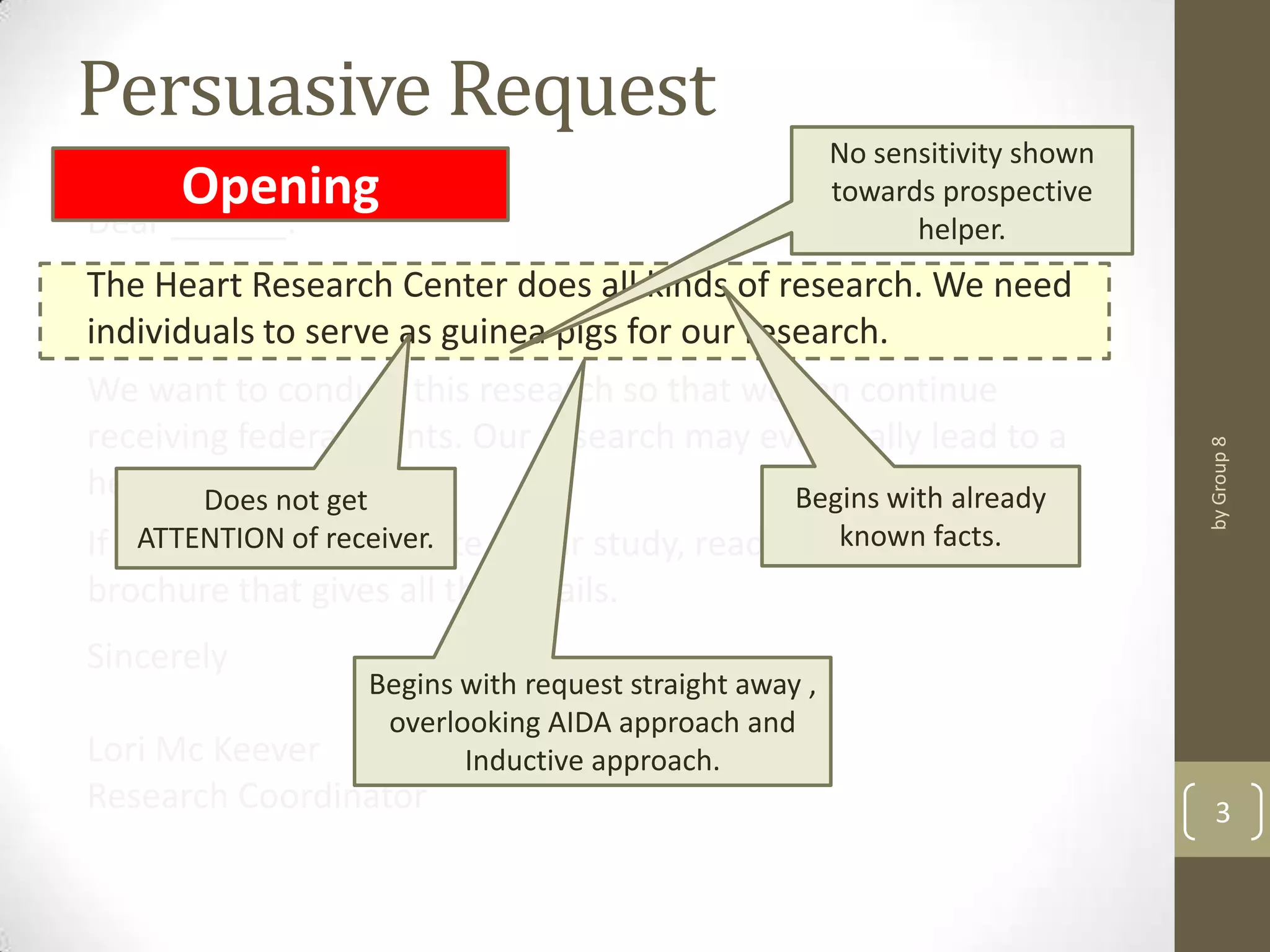 Persuasive request management communication | PPTX