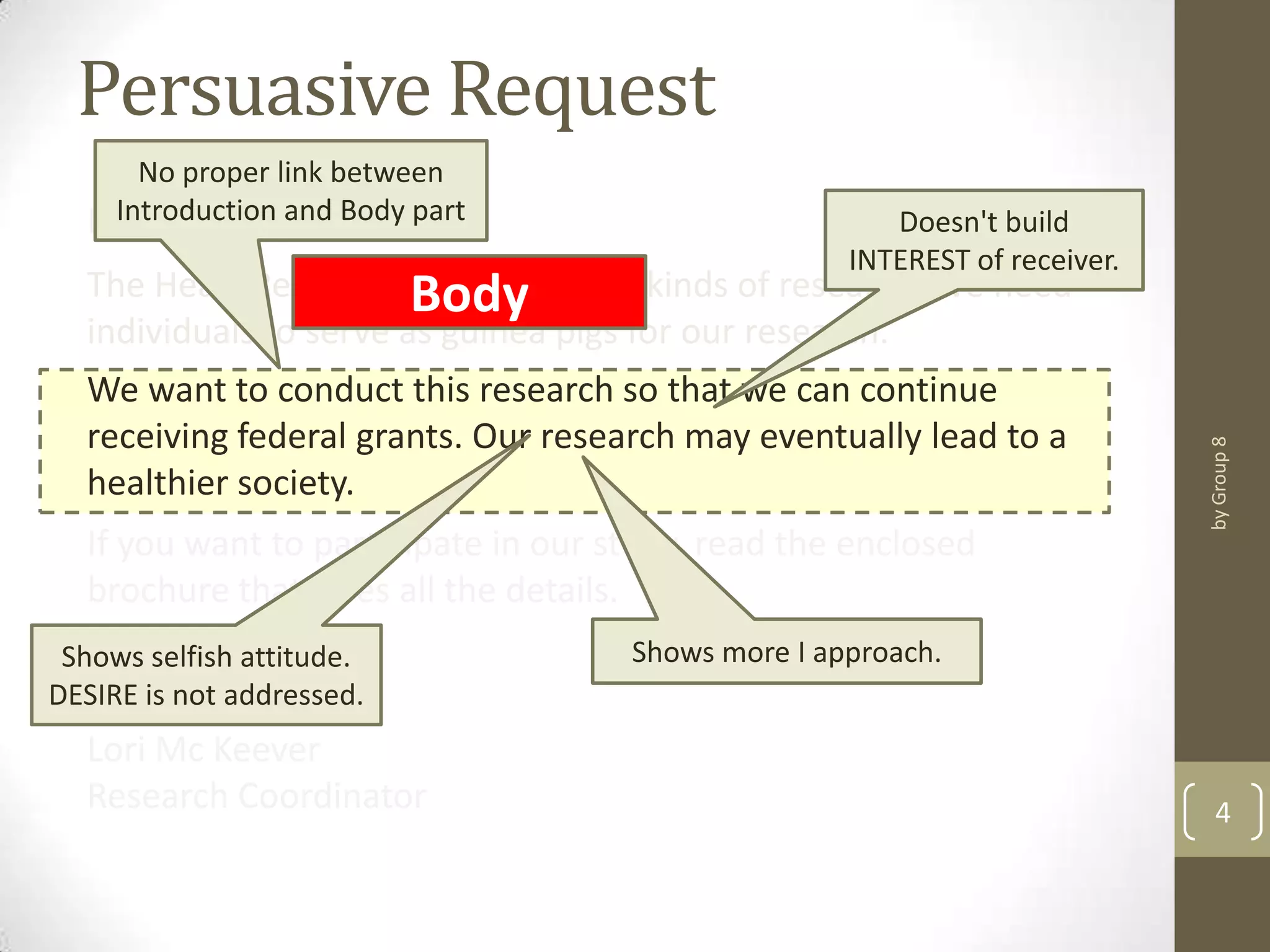 Persuasive request management communication | PPTX