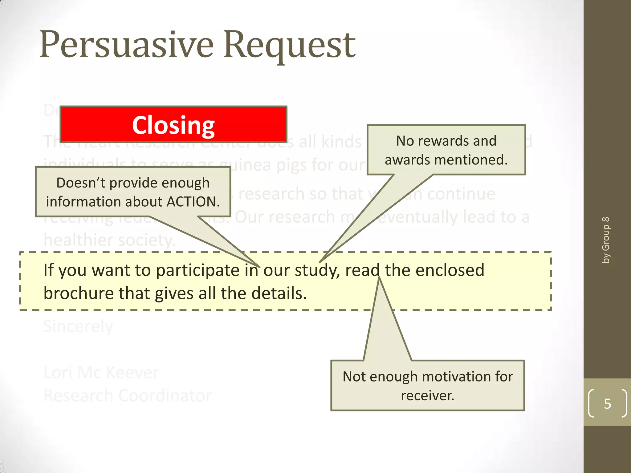 Persuasive request management communication | PPTX