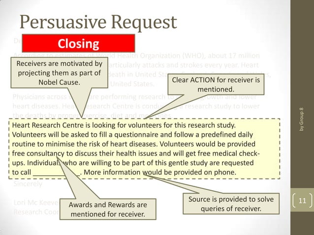 Persuasive request management communication | PPT