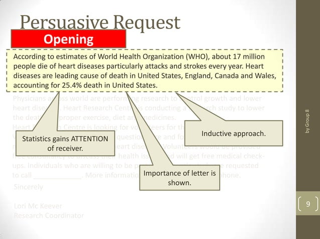 Persuasive request management communication | PPT
