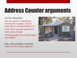 Persuasive rhetoric and argument | PPT