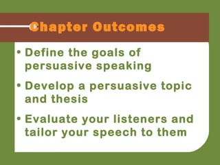 Persuasive speaking lecture | PPT
