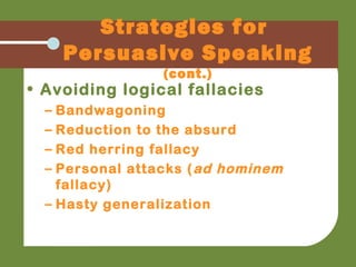 Persuasive speaking lecture | PPT