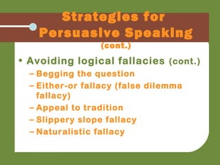 Persuasive speaking lecture | PPT