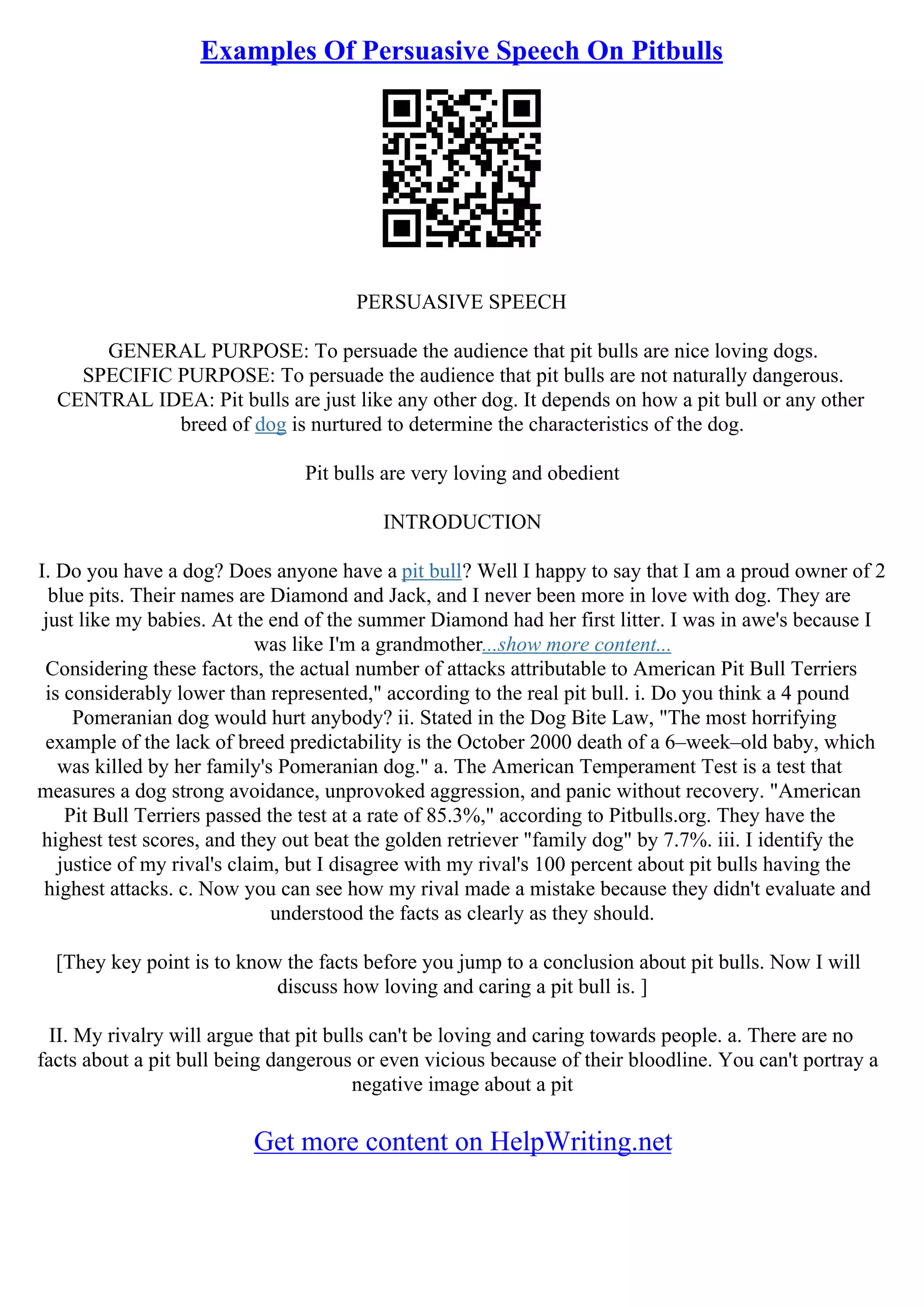 Persuasive Speech Example Essay | PDF