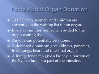 Persuasive speech organ donation powerpoint | PPTX