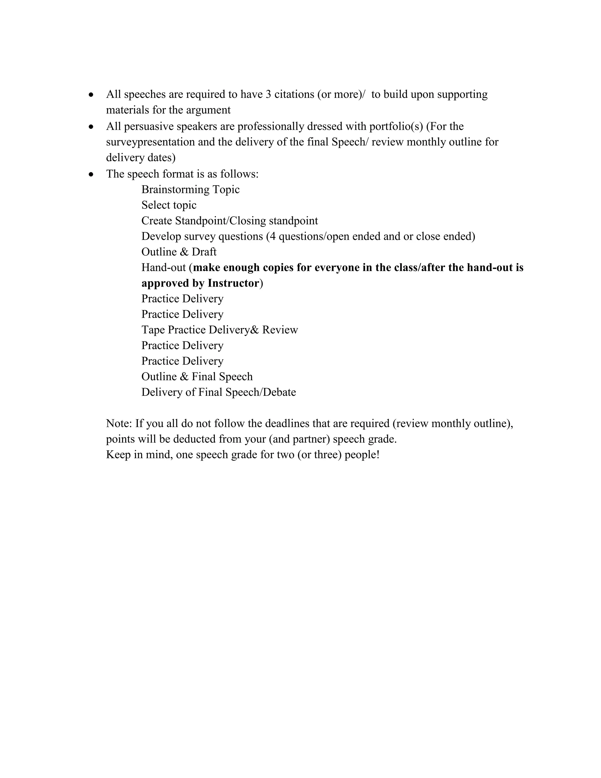 Persuasive speech outline 2012 | DOCX