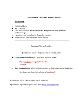 Persuasive speech outline 2012 | DOCX