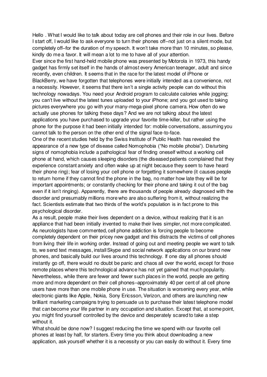 Persuasive Speech Sample On Cell Phones Importance persuasive-speech-sample-on-cell-phones-importance