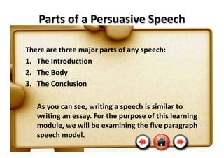 Persuasive Speech Writing | PDF