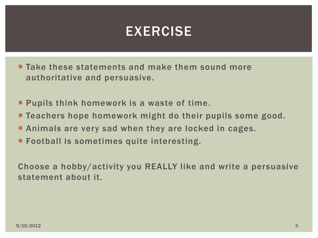 Persuasive statements | PPT