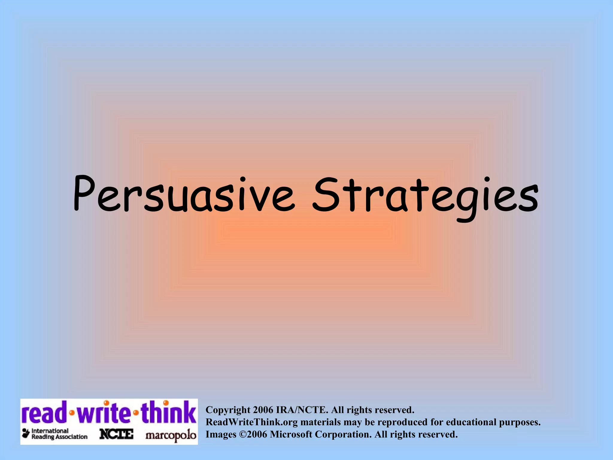 Persuasive strategies | PPS