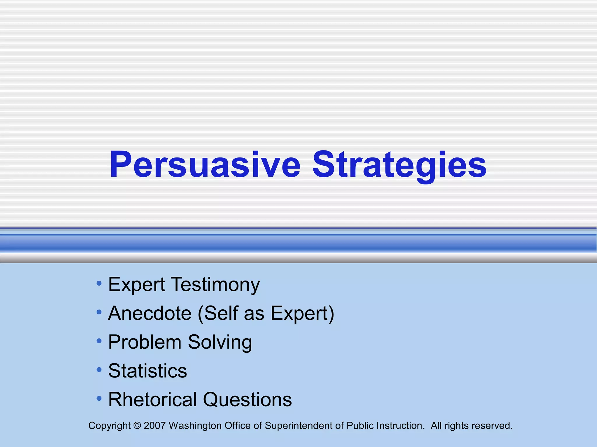 Persuasive strategies | PPT