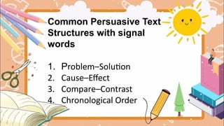 PERSUASIVE STRUCTURAL TEXTS -power point | PPTX