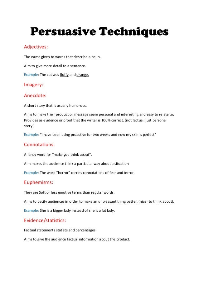 Persuasive Techniques