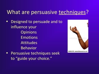 Persuasive techniques | PPT
