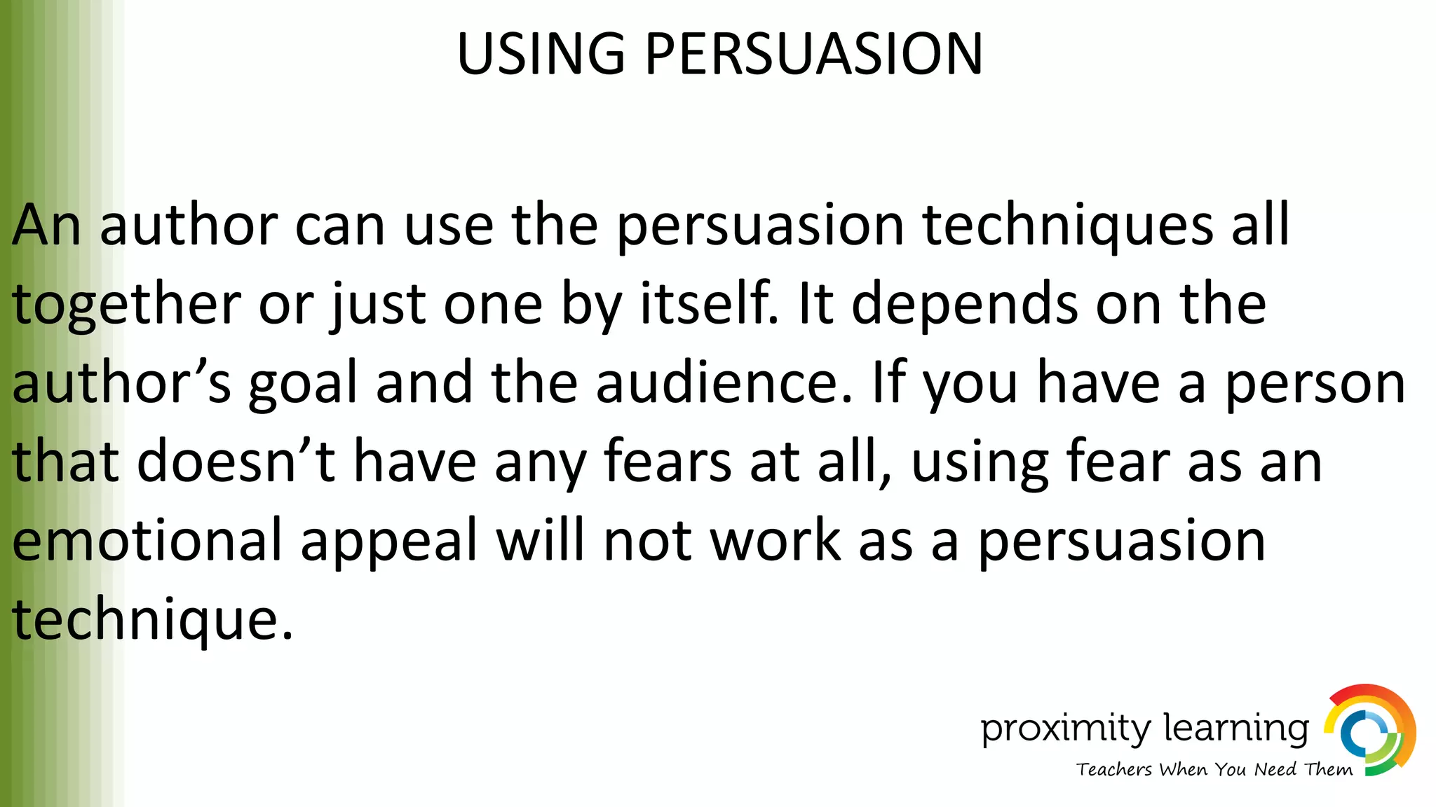 Persuasive techniques | PPTX