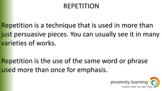 Persuasive techniques | PPTX