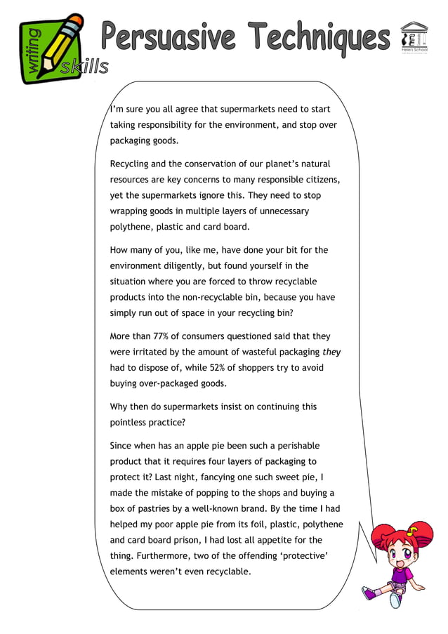 Persuasive techniques activity | DOC