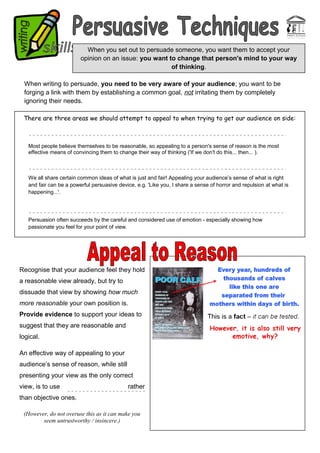 Persuasive techniques activity | DOC