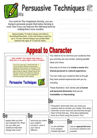 Persuasive techniques activity | DOC