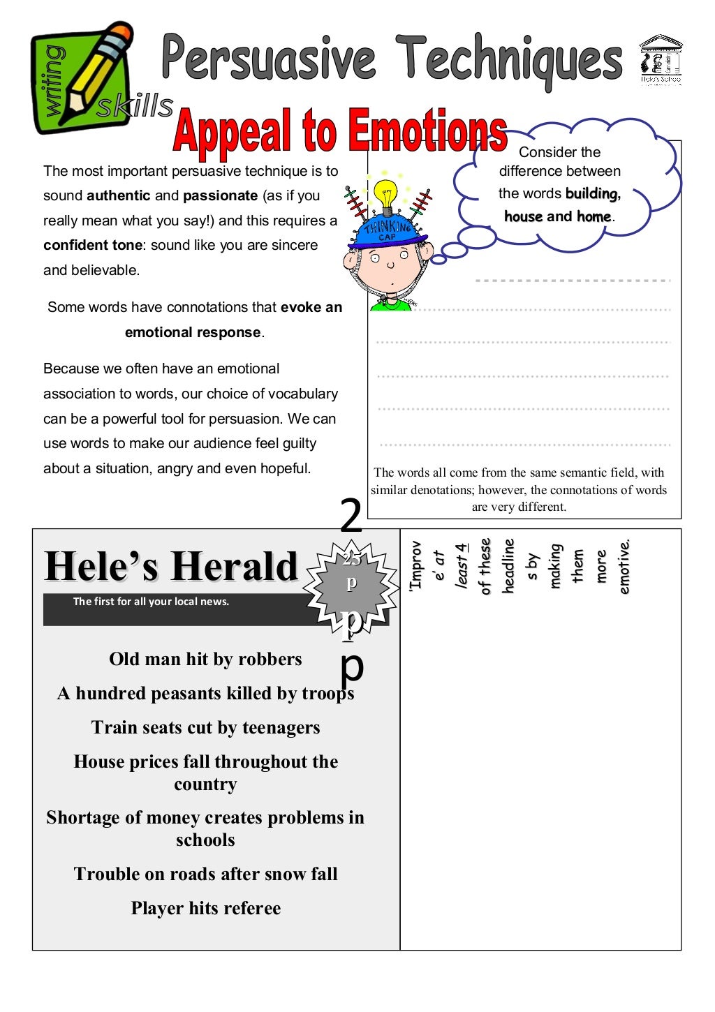 Persuasive techniques activity