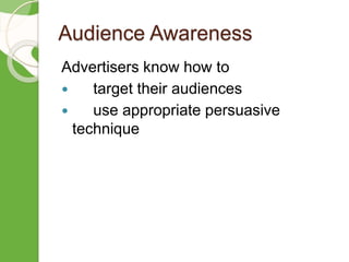 PersuasiveTechniques in Advertinsing.ppt