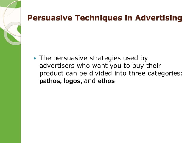 PersuasiveTechniques in Advertinsing.ppt | Advertising Industry | Industries