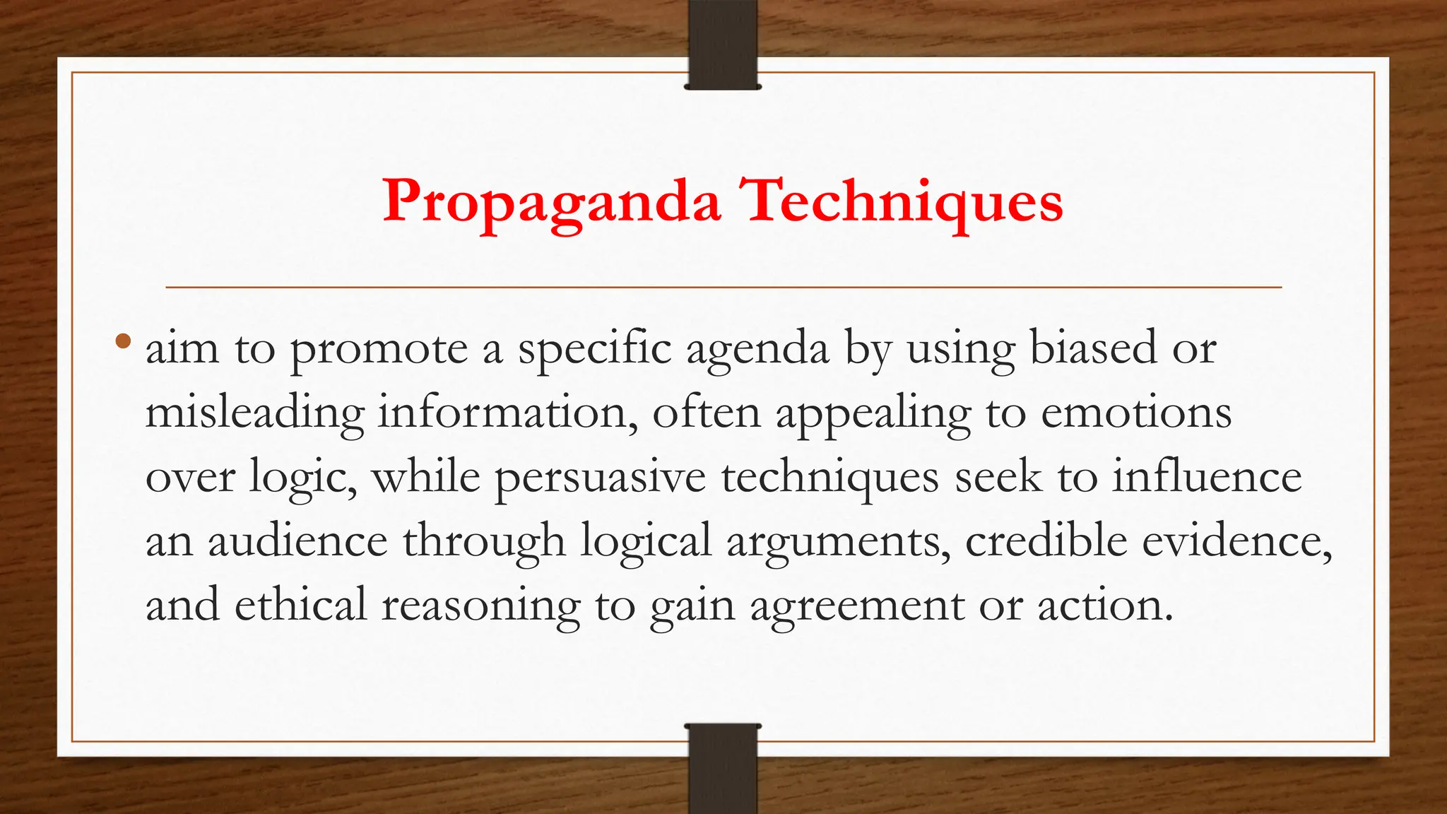 Persuasive Techniques vs propaganda techniques.pptx