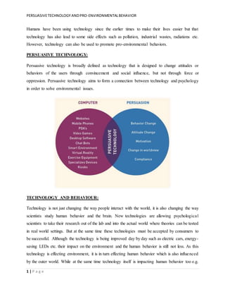 Persuasive technology in Environmental psychology | DOCX