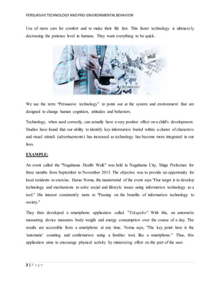 Persuasive technology in Environmental psychology | PDF