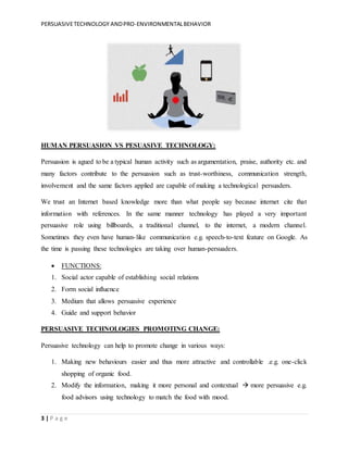 Persuasive technology in Environmental psychology | PDF